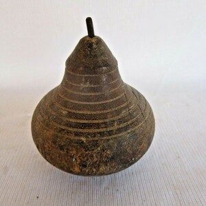 Vintage Lacquer Painted Wooden Lattu Toy – Traditional Indian Spinning ...