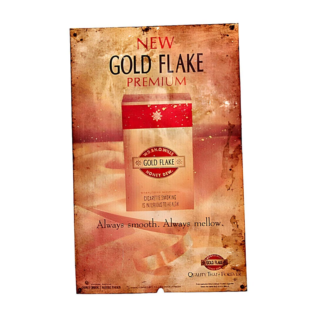 Retro Gold Flake Filter Cigarettes Tin Sign Vintage Tobacco Advertising ...