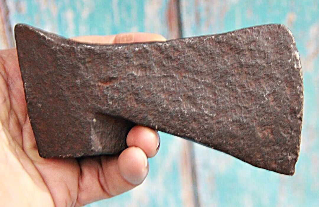 Old Vintage Salvage Tribal Iron Axe Blacksmith Hand Forged Hatchet ...