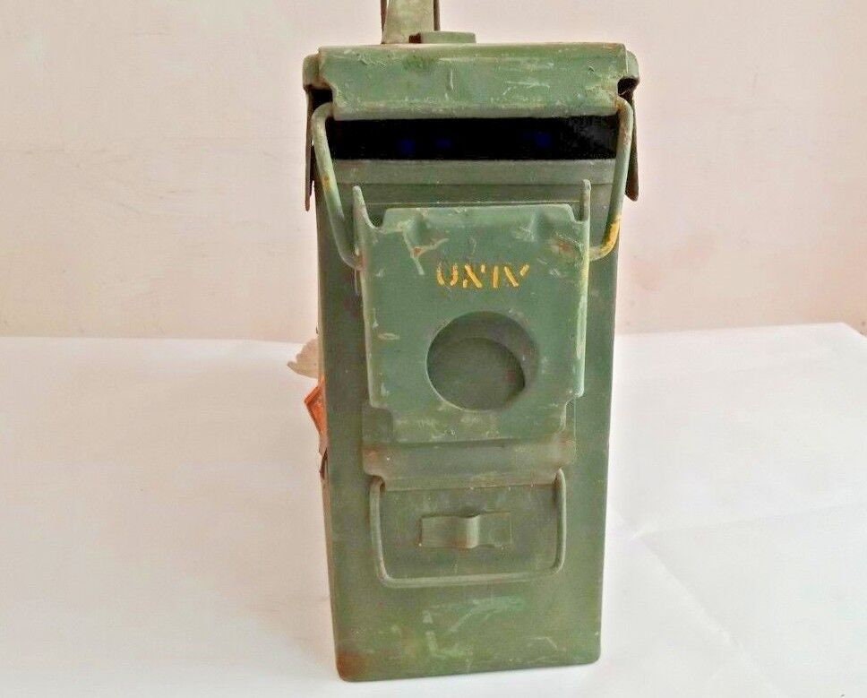 Authentic Army Ammo Box Military Bullet Container Solid Metal Carrying ...