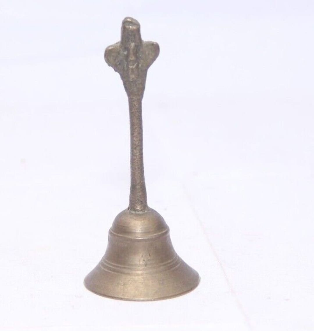 Vintage Brass Temple Bell for Puja, Traditional Arti Ghanti, Antique ...