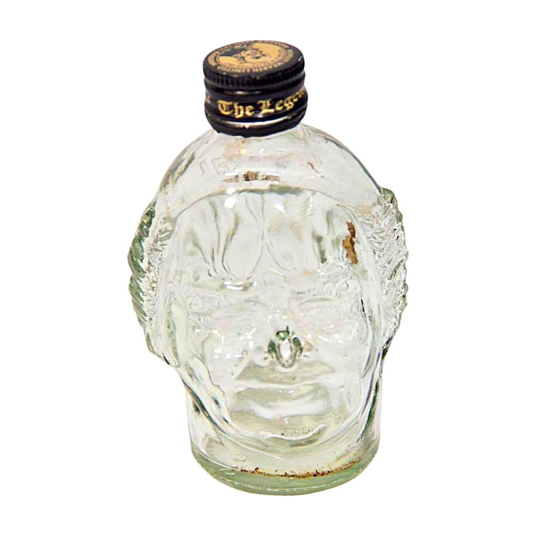 Empty Liquor Glass Bottle Featuring a Monk Face is a Unique Collectible ...