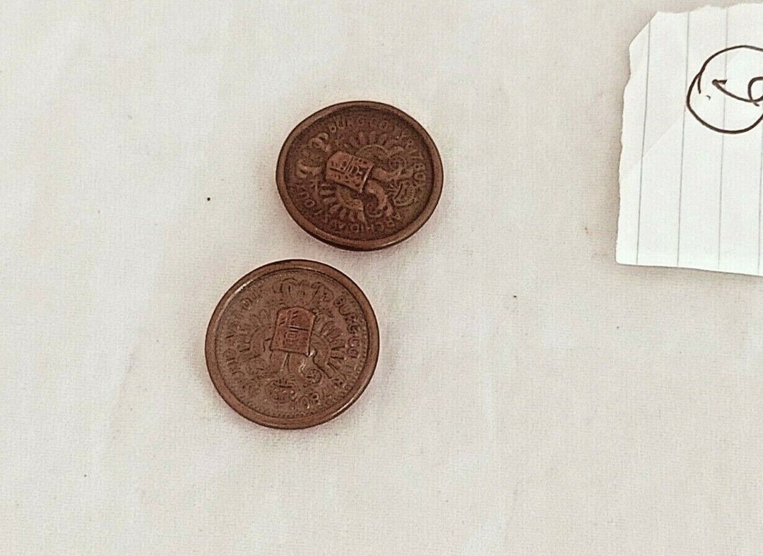 Vintage 1780 Archid Avst Dux Burg Co Tyr Metal 2 Button Set Double ...