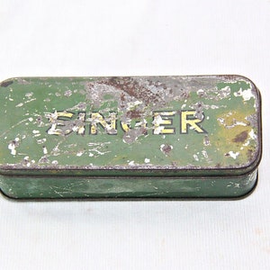 Vintage Singer Sewing Machine Tin Box: German Craft Collectible Storage ...