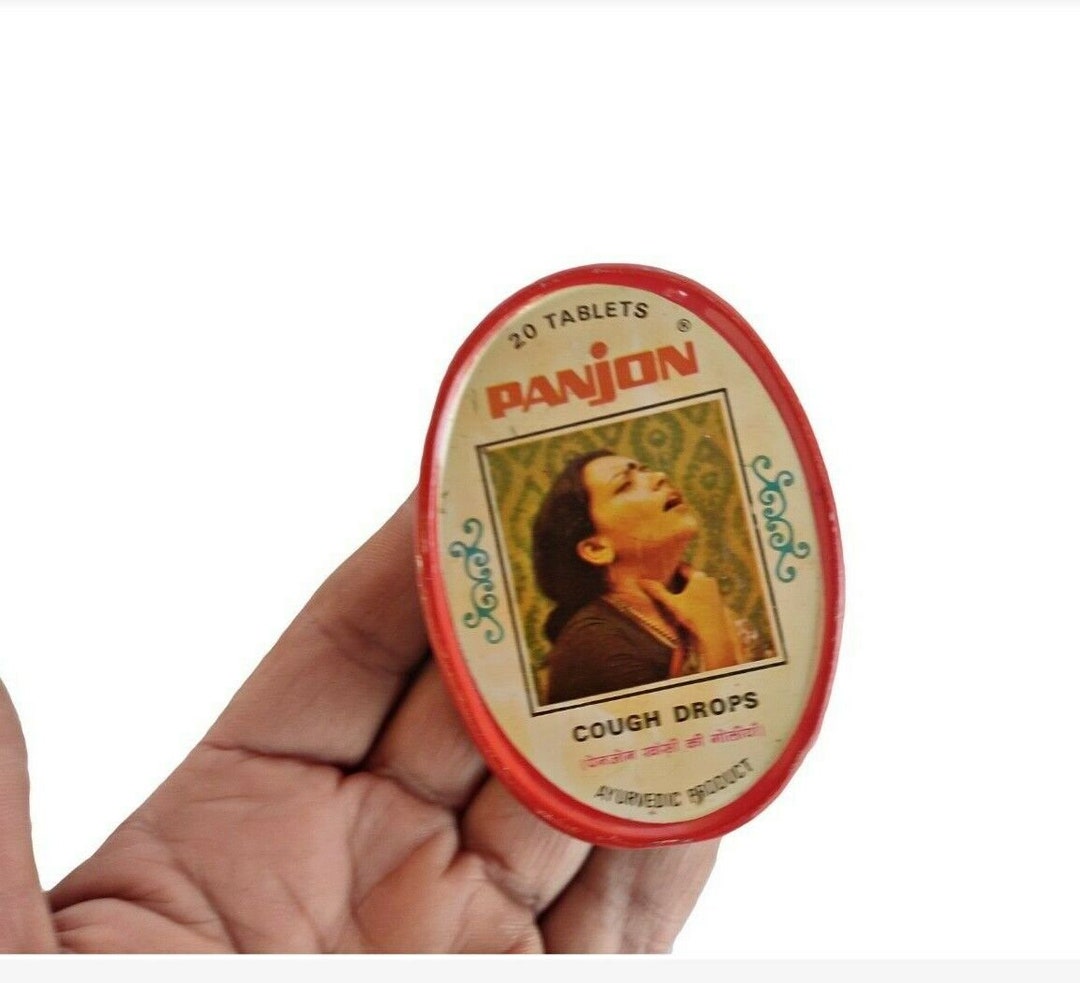 Rare Vintage Panjon Cough Drops Tin: Oval Collectible From India - Etsy
