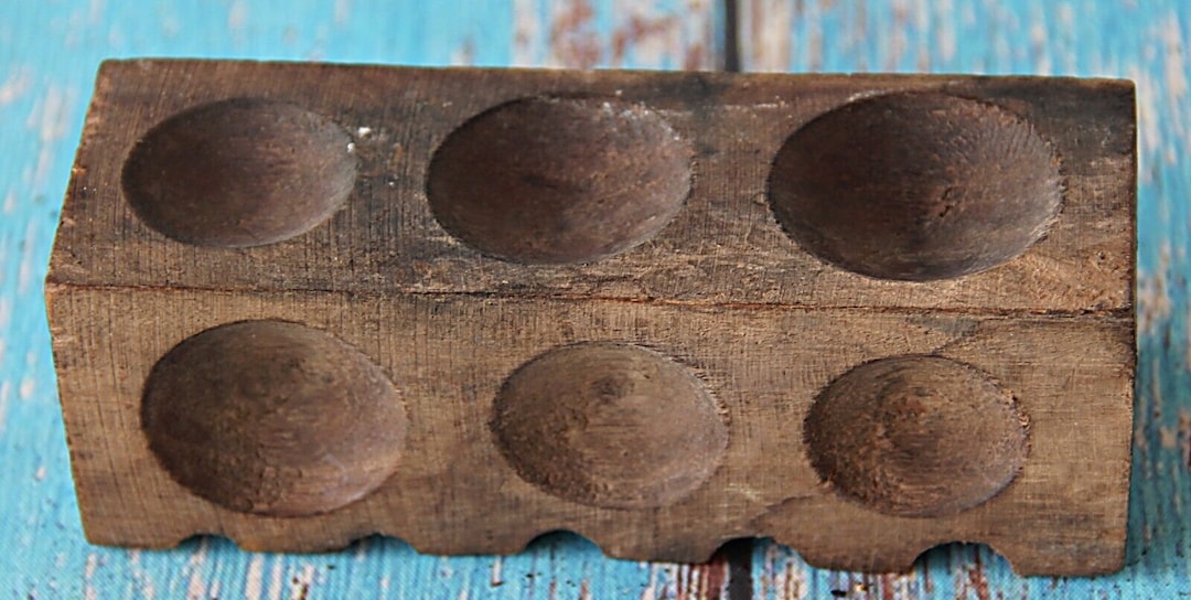 Vintage Wooden Forming Block Grooved Channels Spheres Cuboid Jewelry ...