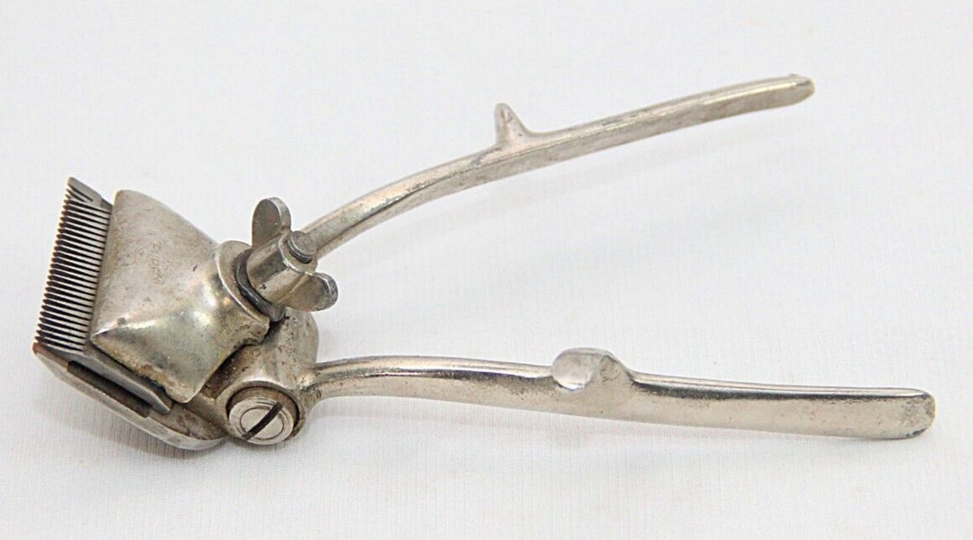 Vintage Chrome Polished Brass Hair Trimmer Clipper, Antique Manual Hair ...