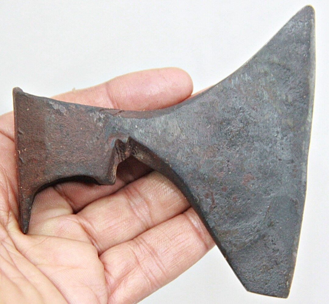 Vintage Tribal Iron Axe Hand Forged Hatchet From India Unique Salvage ...