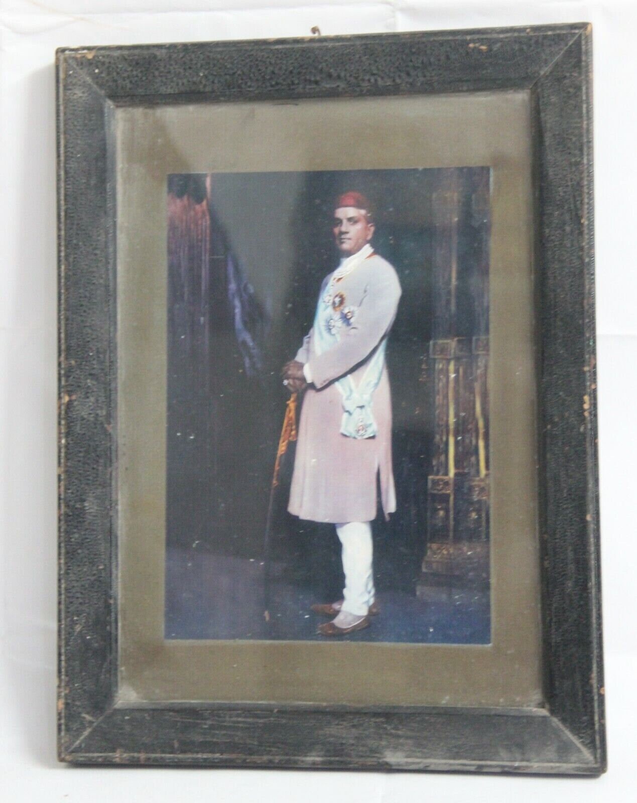 Old Vintage Litho Print of Royal Family Member in Well Wooden Frame - Etsy