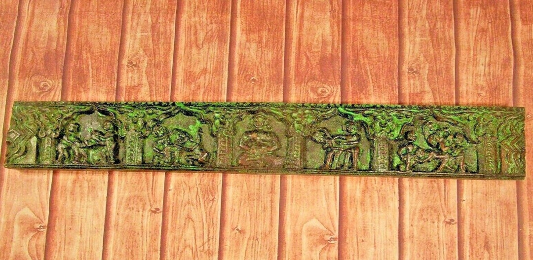 Vintage Hand Carved Wooden Wall Panel, Kama Sutra Styles, 36 Inches ...