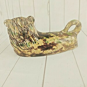 Vintage Male Lion Hand Made Painted Ceramic Figurine Old Porcelain Lion ...