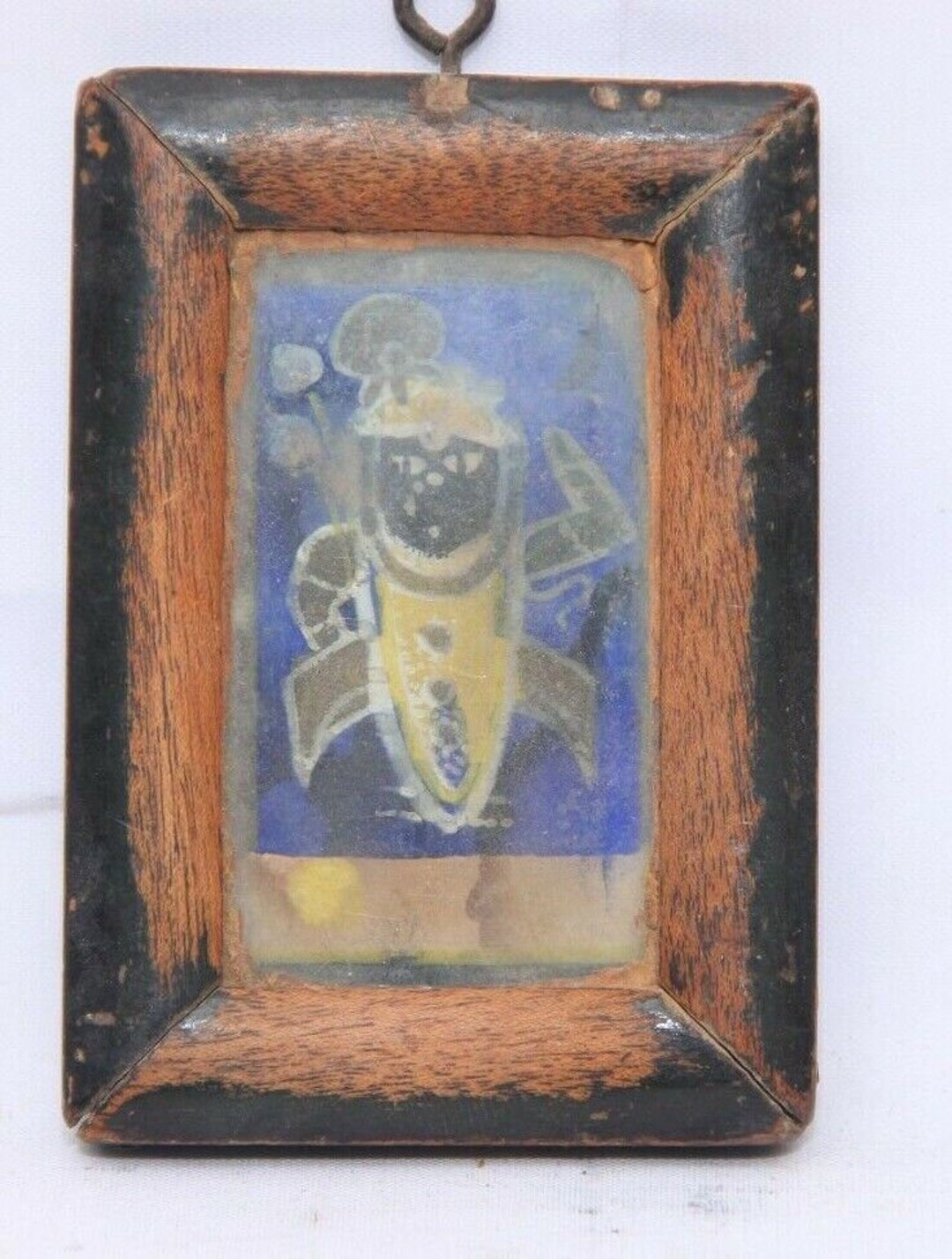 Antique Vintage Hand Painted Lord Shri Nath Ji Painting Framed ...