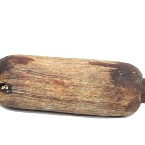 Old Antique Wooden Painted Chapati Rolling Pin Belan Velan Kitchen Tool ...