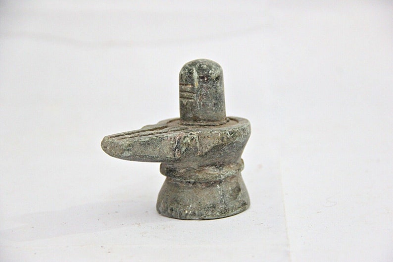 Old Vintage Black Marble Stone Shiva Lingam / Shivling Hindu Statue ...