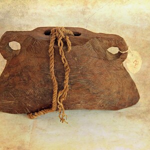 Vintage Wooden Cow Bell, 1900's Handcrafted Bell, Antique Indian Cow ...