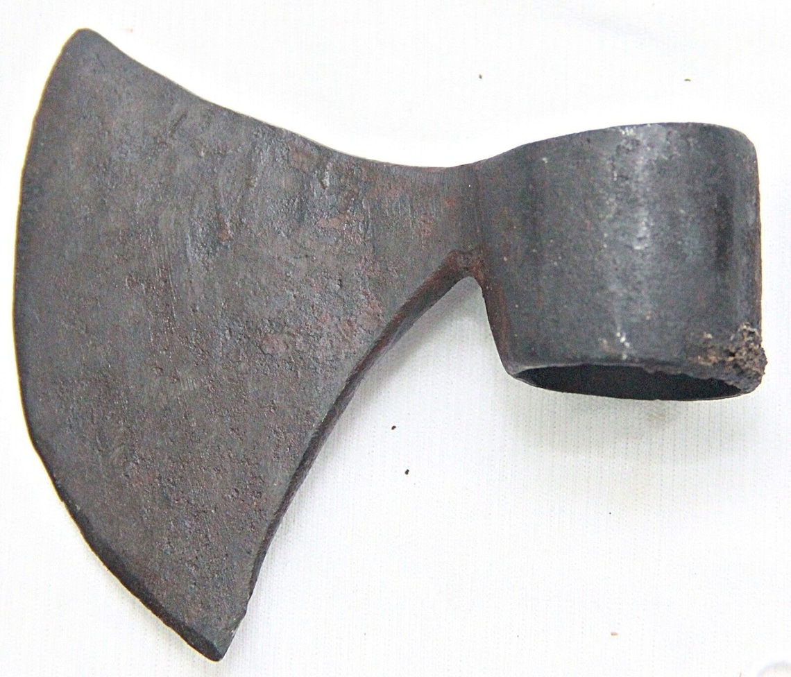 Old Vintage Hand-forged Indian Rustic Iron Axe Head Cutting Tool ...