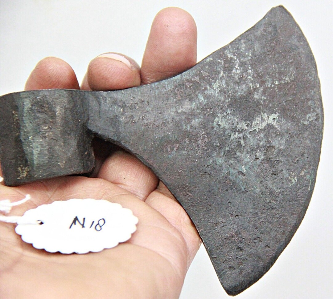 Old Vintage Hand-forged Indian Rustic Iron Axe Head Cutting Tool ...