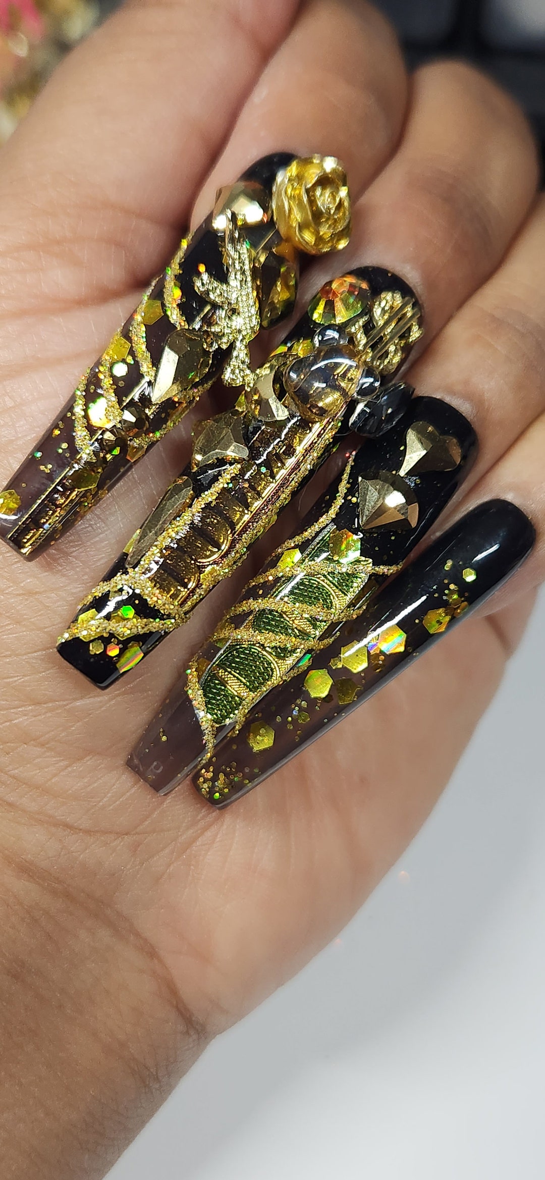NEW MONEY Press on Nails - Etsy