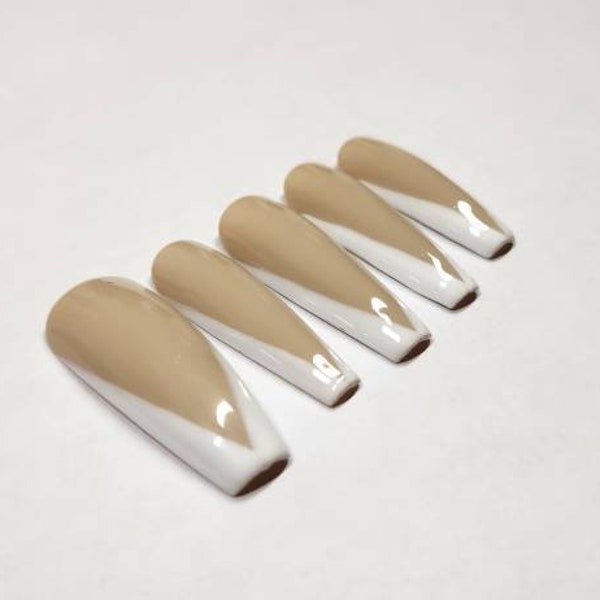 V Cut Press on Acrylic Nails - Etsy