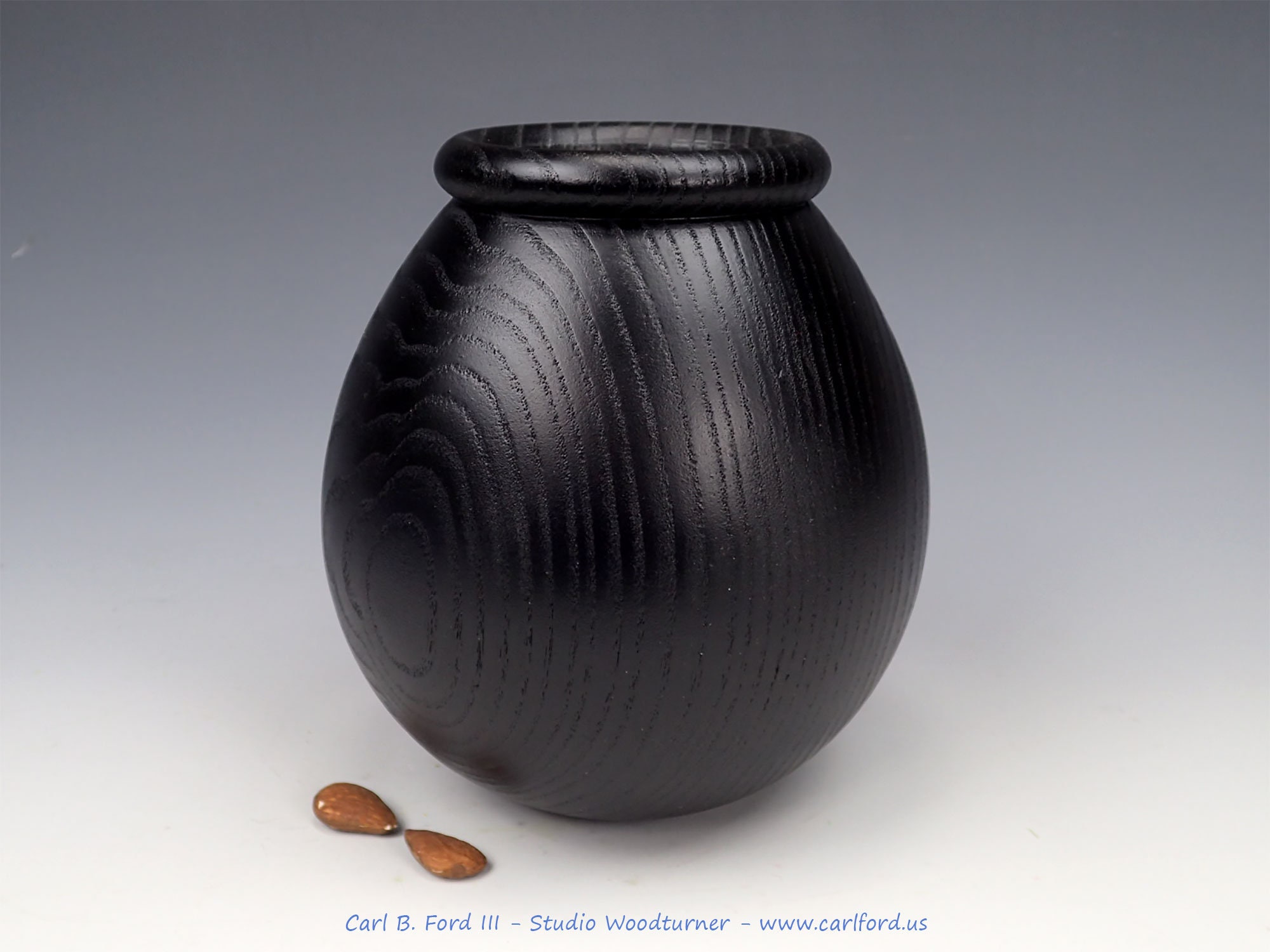 Black Beauty Ash Hollow Form Vessel - Hand Turned Wood Art - Etsy