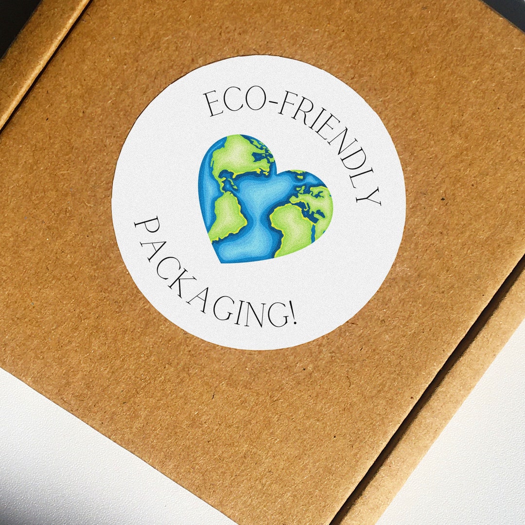 Eco Friendly Packaging Stickers: Recycled Paper Earth Labels - Etsy