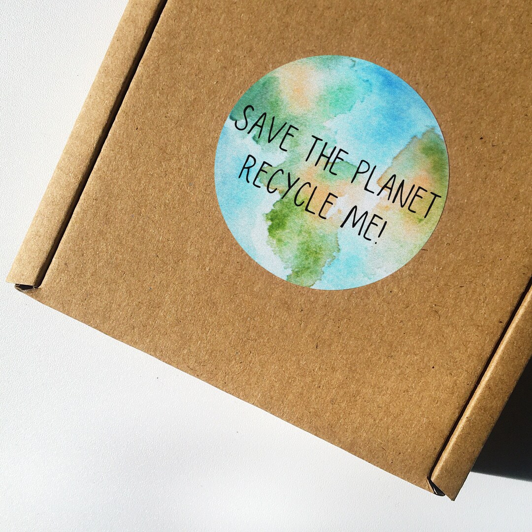 Recycled Paper Stickers: "save the Planet" Eco-friendly Labels - Etsy