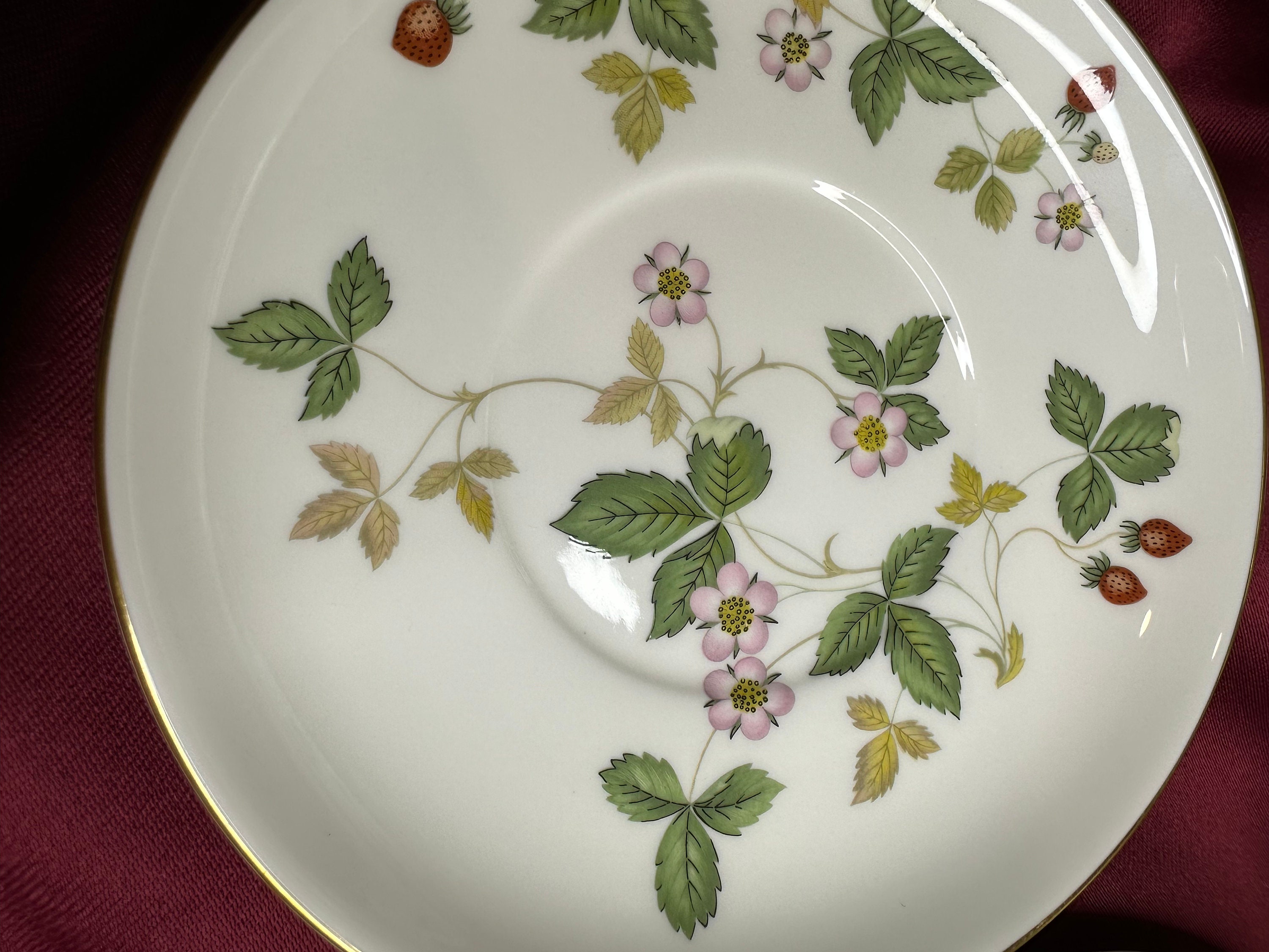 Vintage Wedgwood Wild Strawberry Bone China 14 Piece Tea Coffee Set Great - Etsy