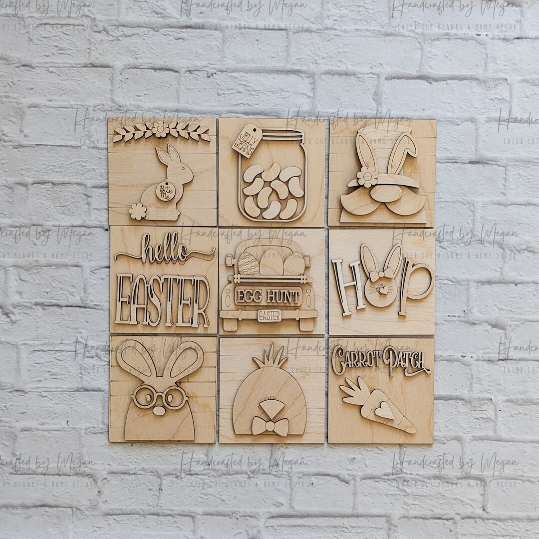 Easter Interchangeable Ladder - Ladder Inserts - Leaning Ladder - Wood ...