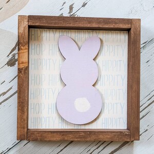 Bunny Sign - Hippity Hoppity - Easter Decor - Spring Welcome - Easter ...