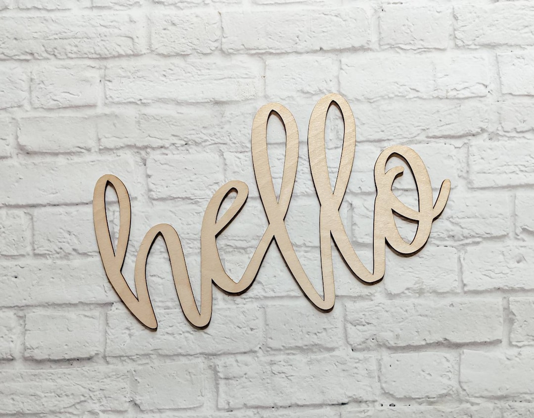 Hello Word Cutout - Various Sizes - Wooden Blanks- Wooden Shapes ...
