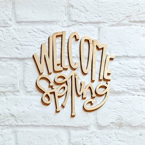 WELCOME SPRING Set Various Sizes Wooden Blanks Wooden - Etsy