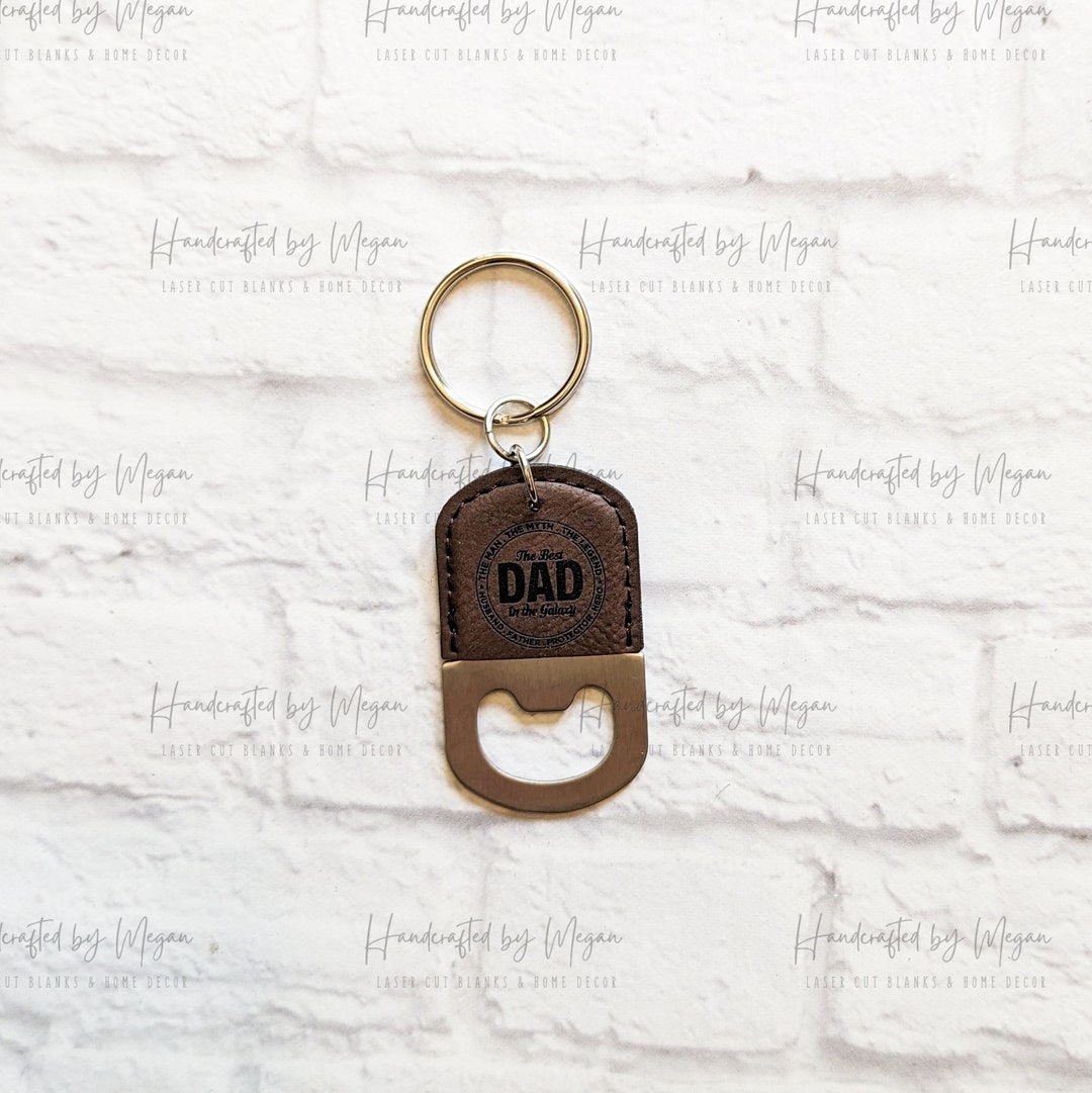 Personalized Leather Keychain Bottle Opener, Father's Day Gift ...