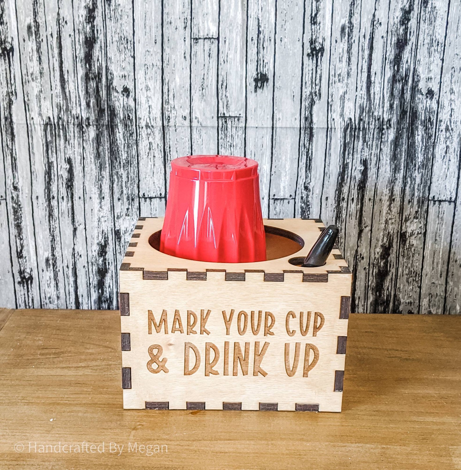 Solo cup holder Laser Cut Painted Farmhouse Decor | Etsy