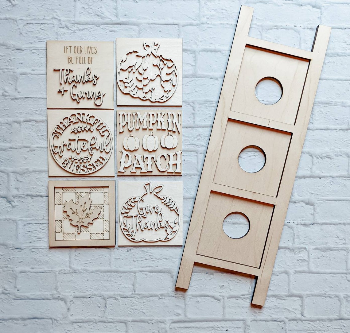 THANKSGIVING FALL Interchangeable Ladder Ladder Inserts - Etsy