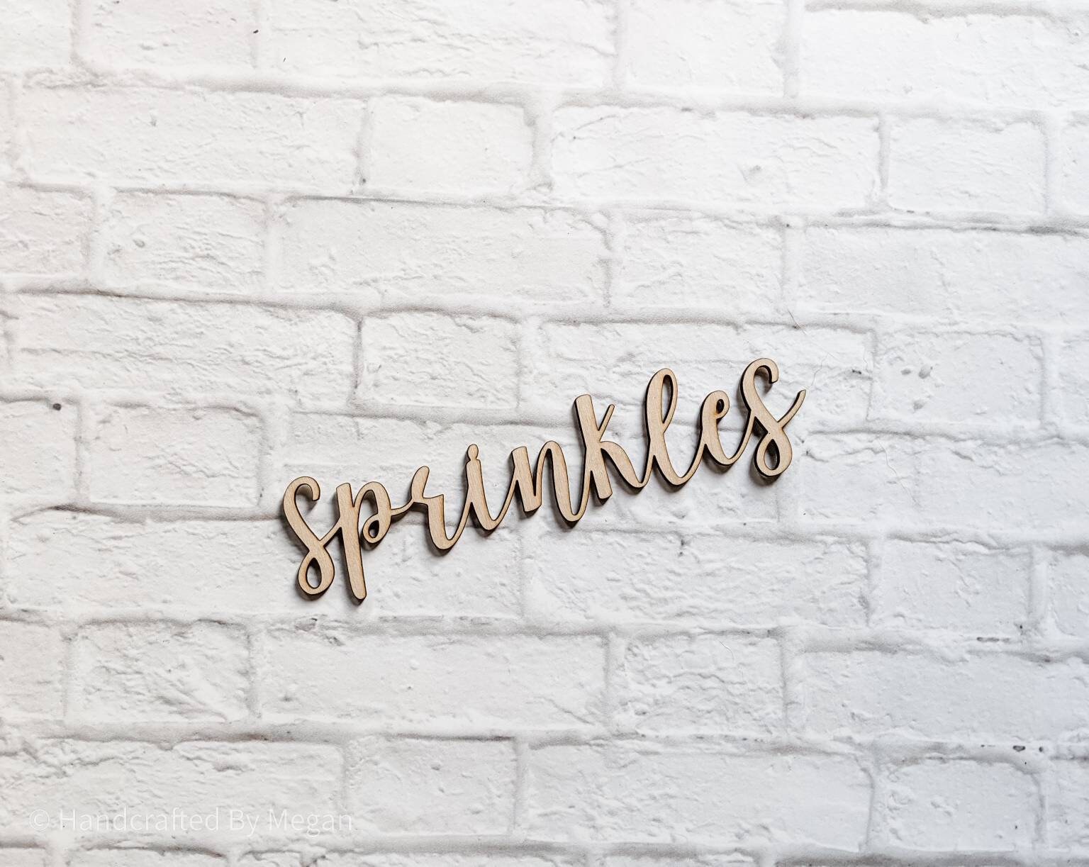SPRINKLE WORD CUTOUT Unfinished 1/8 Wood Wooden | Etsy