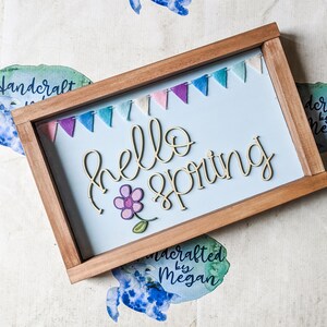 HELLO SPRING Unfinished Wood - Various Sizes - Wooden Blanks- Wooden ...