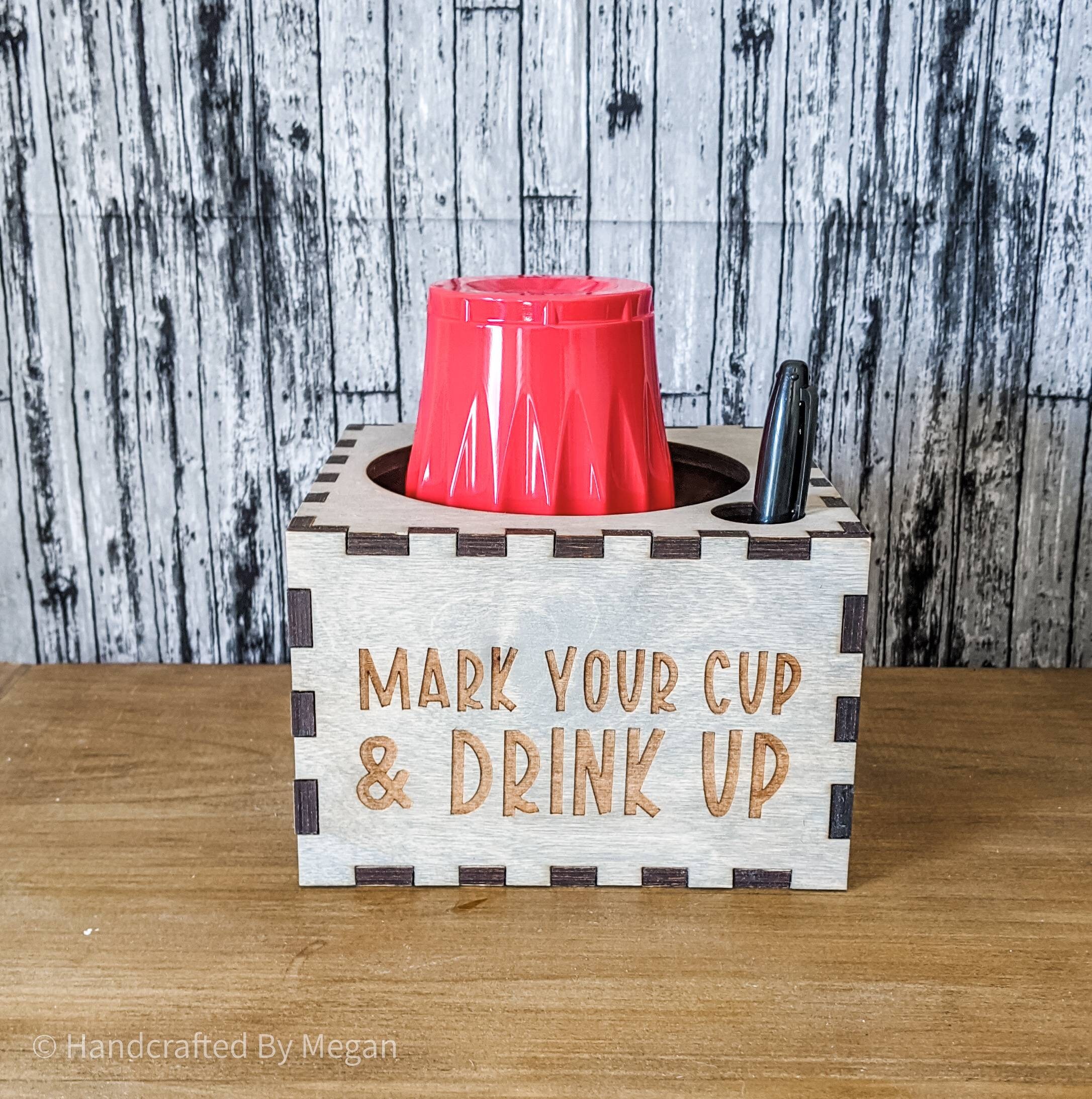 Solo cup holder Laser Cut Painted Farmhouse Decor | Etsy