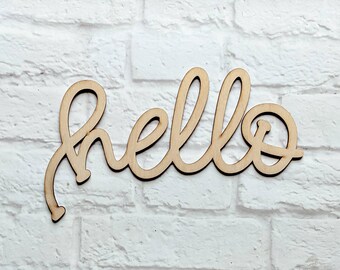 Laser Cut Hello | Etsy