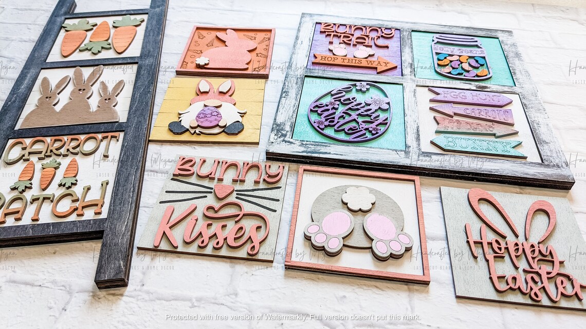 Easter Leaning Ladder Interchangeable Ladder Decorative - Etsy