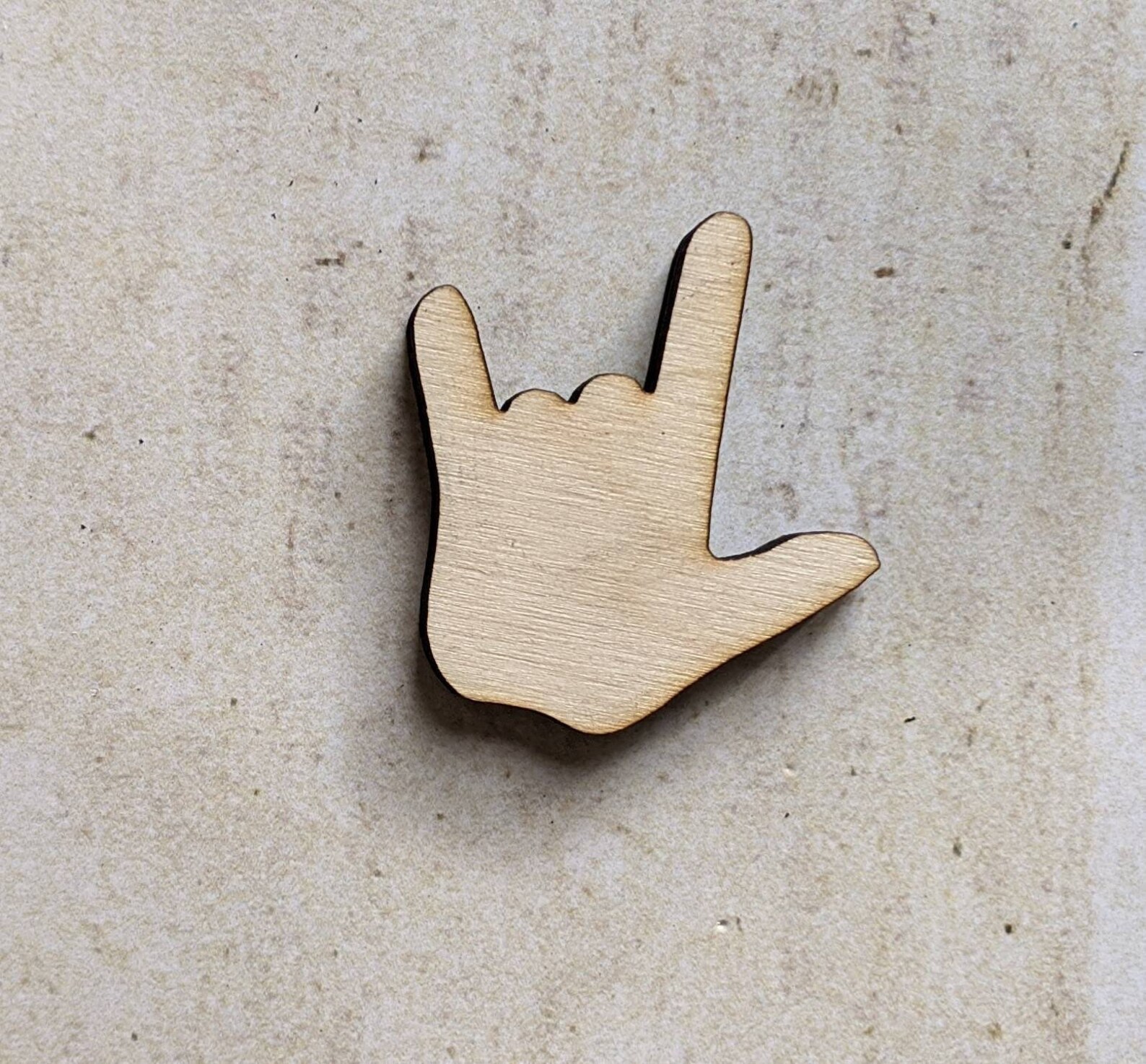 I LOVE YOU American Sign Language Unfinished 1/4 Wood | Etsy