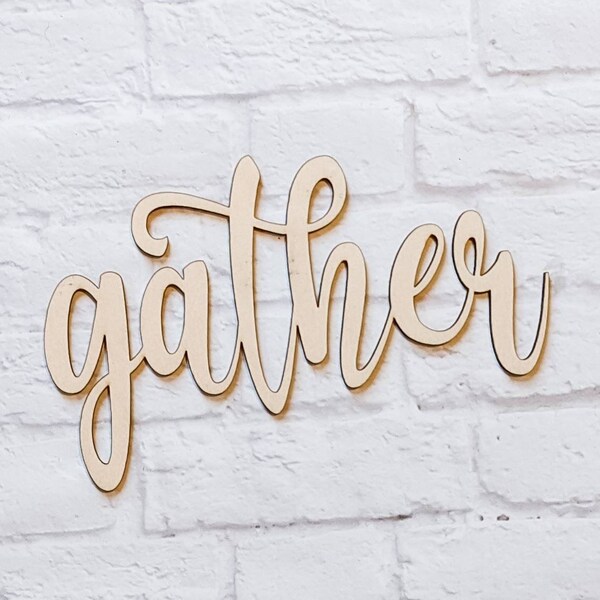 Gather Word Cutout - Etsy