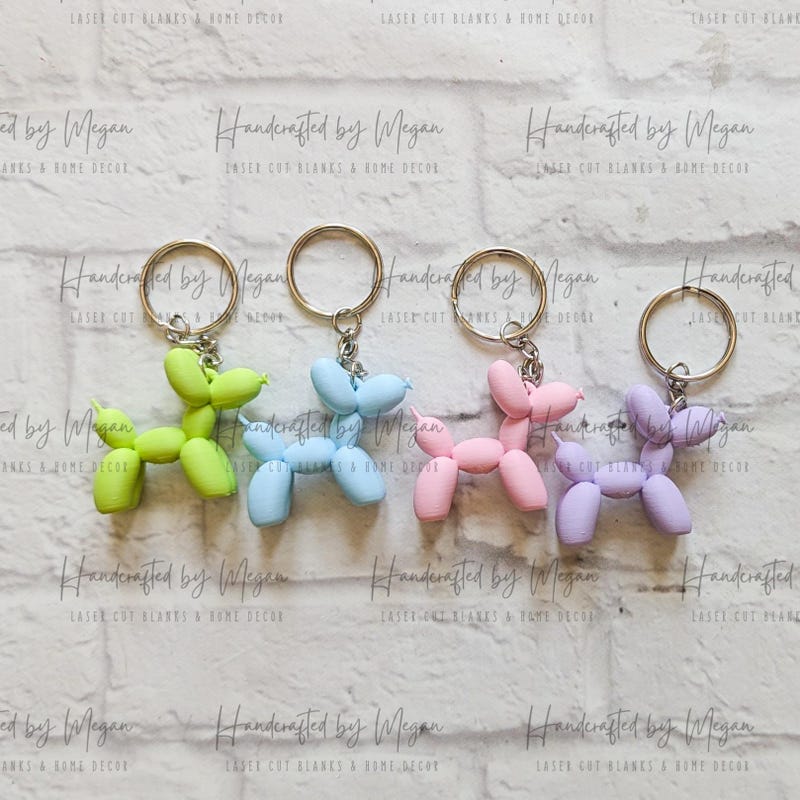 Balloon Dog Keychain - Etsy