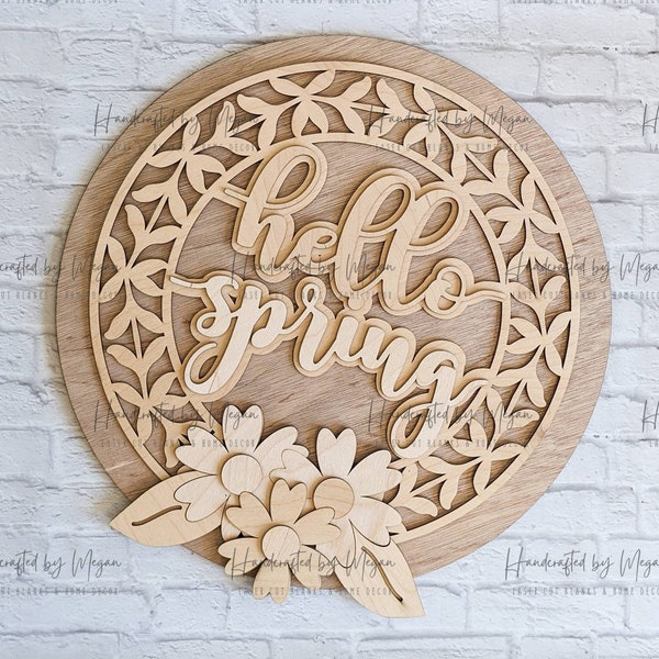 Hello Spring Door Hanger - Etsy