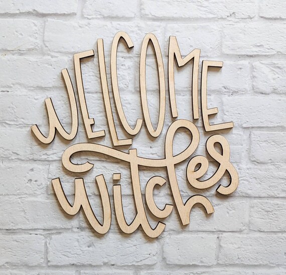 Welcome Witches Set Various Sizes Wooden Blanks Wooden - Etsy