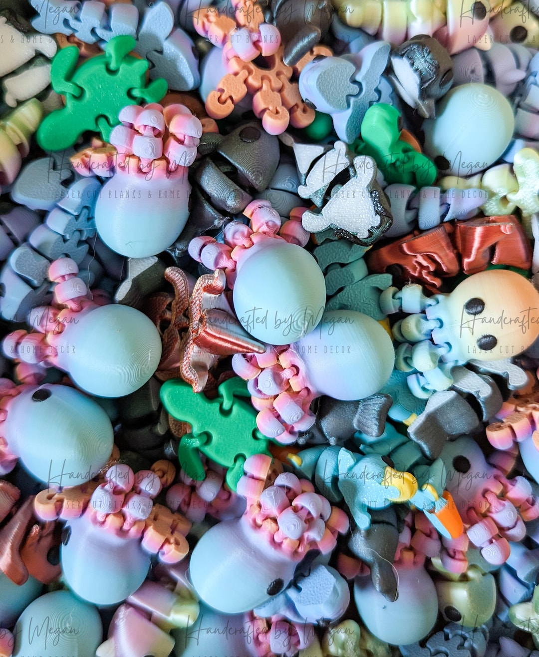 Mini Articulated Animals, Sea Life Collection, Pocket Pets, 3d Printed ...