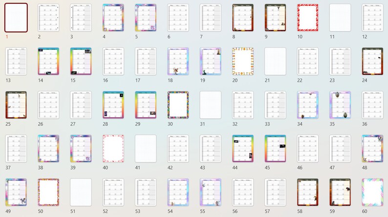 School Calendar Planner for Girls, Fun Themes, Color Pages, 5-subject ...