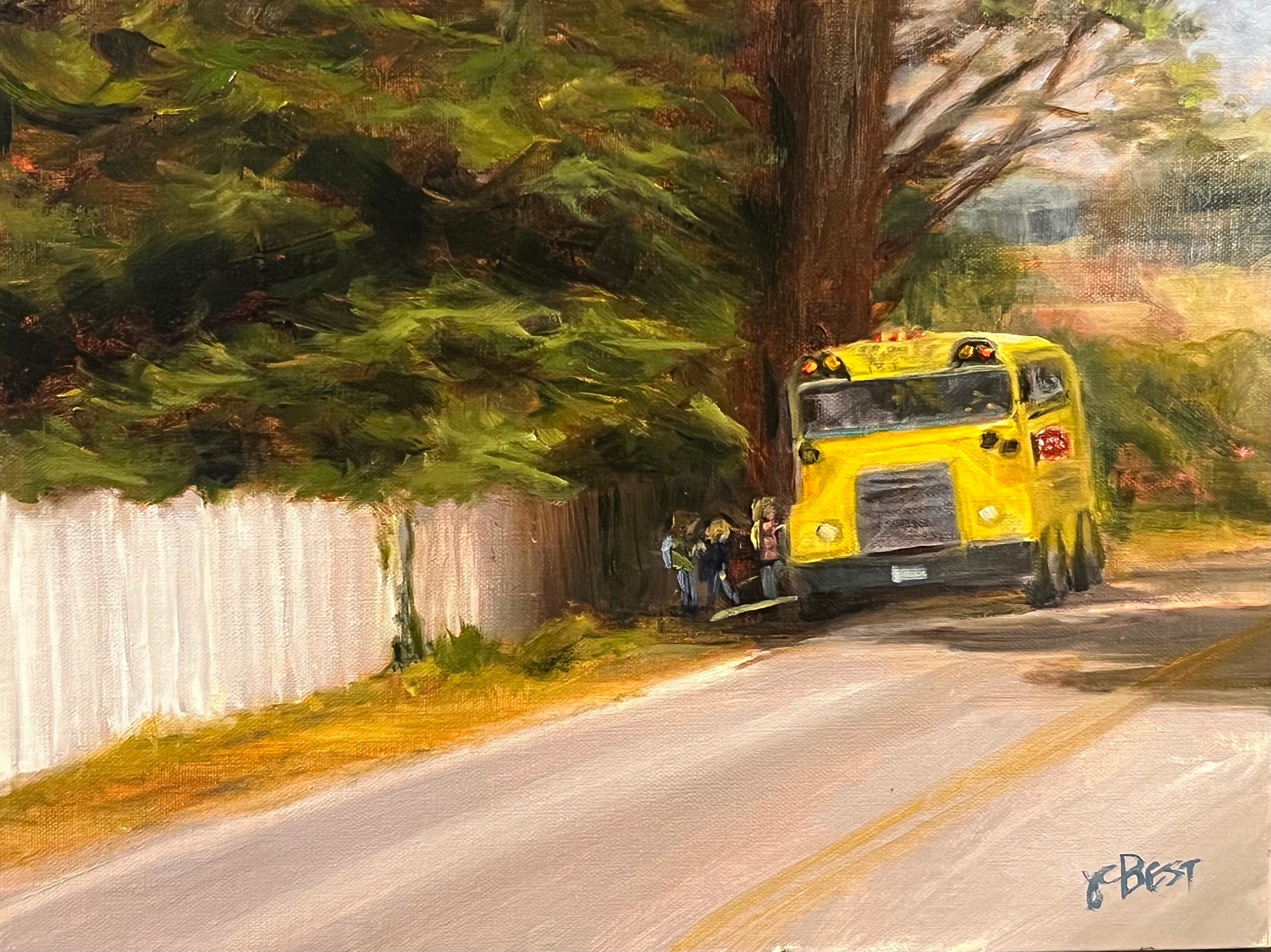 School Bus Painting, Original Oil, Children, School, "americana (time ...