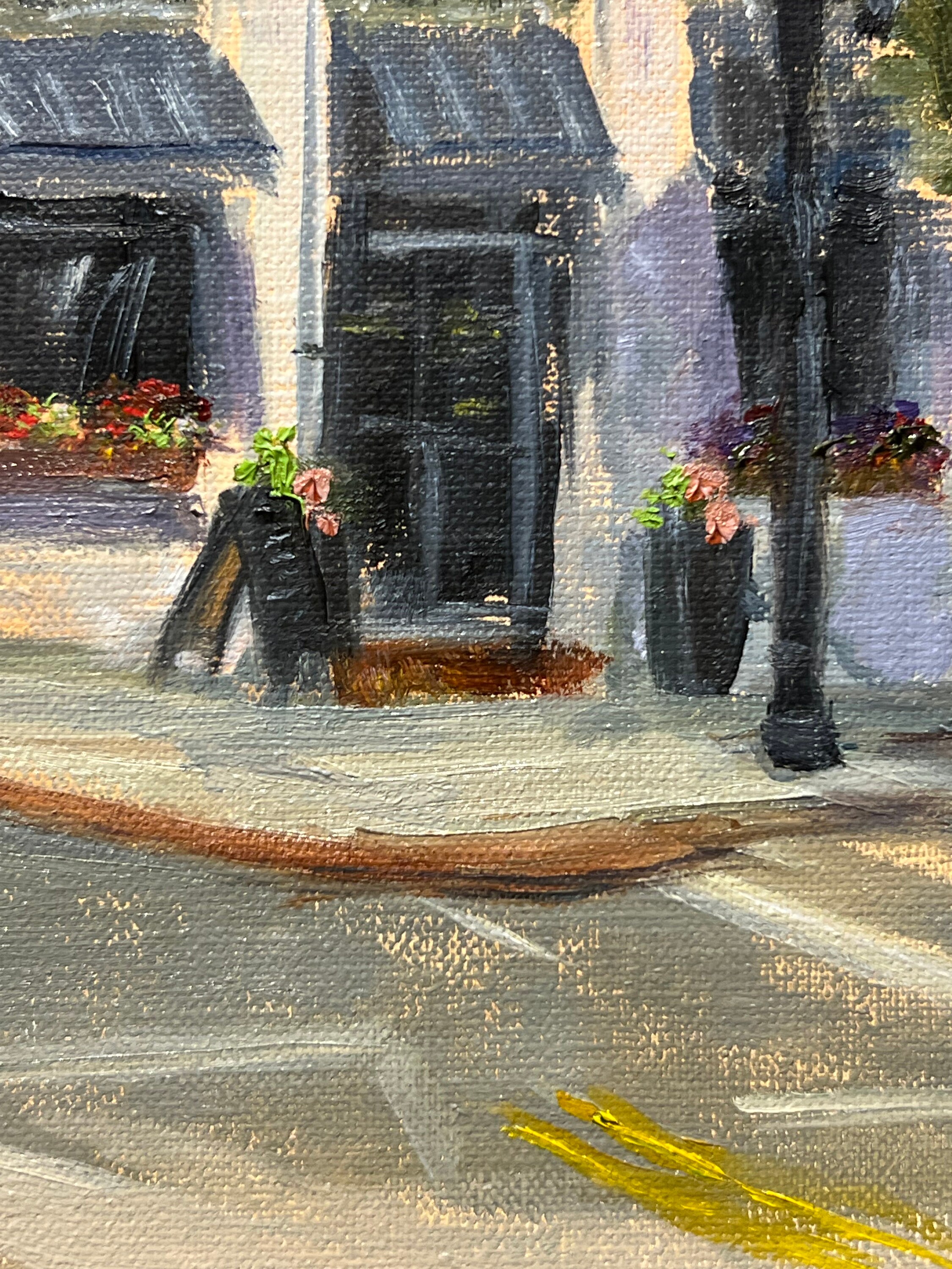 Historic Downtown Oil Painting, Blue Ridge, Georgia, Building, Railroad ...