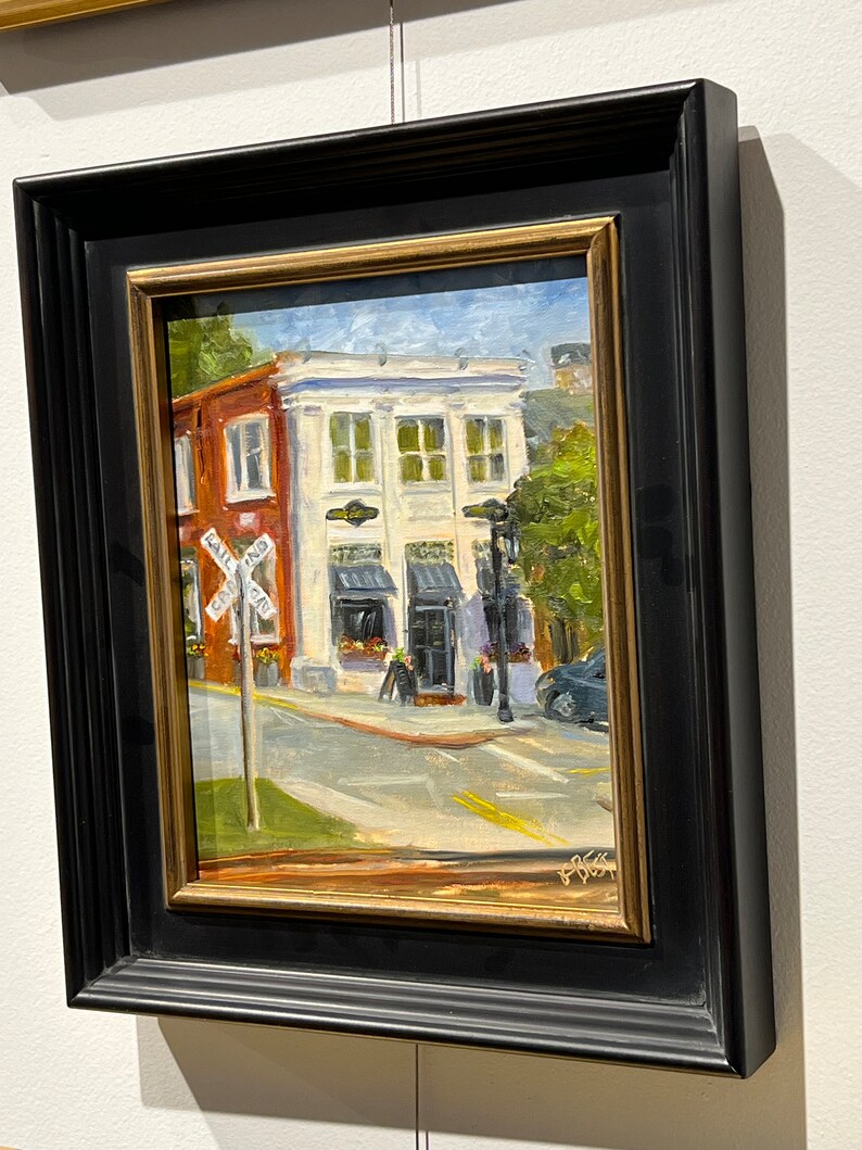 Historic Downtown Oil Painting, Blue Ridge, Georgia, Building, Railroad ...