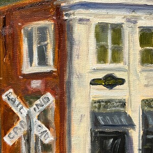 Historic Downtown Oil Painting, Blue Ridge, Georgia, Building, Railroad ...